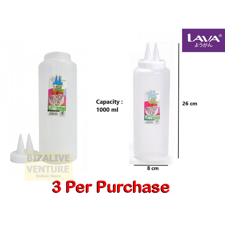 Lava Sauce Bottle 1000ml | Sauce Squeezer | Sauce Squeezer | Plastic Bottle Sauce | Botol Sos ...