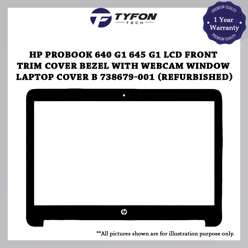 HP ProBook 640 G1 645 G1 LCD Front Trim Cover Bezel with Webcam Window ...