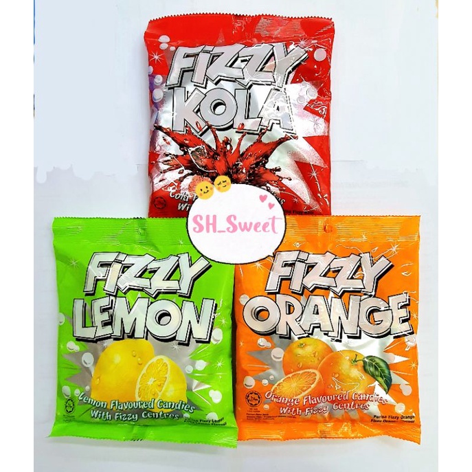 120g Fizzy Kola Lemon Orange Gula Cola Candy Sweet 可乐柠檬橙糖果 Limau Oren ...