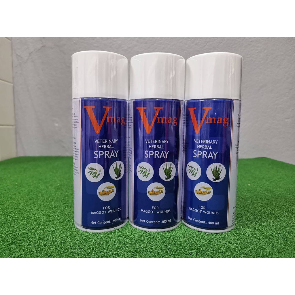 Vmag Herbal Spray For Maggot Wound 400ml. Pet Spray, Wound Spray. Ubat ...