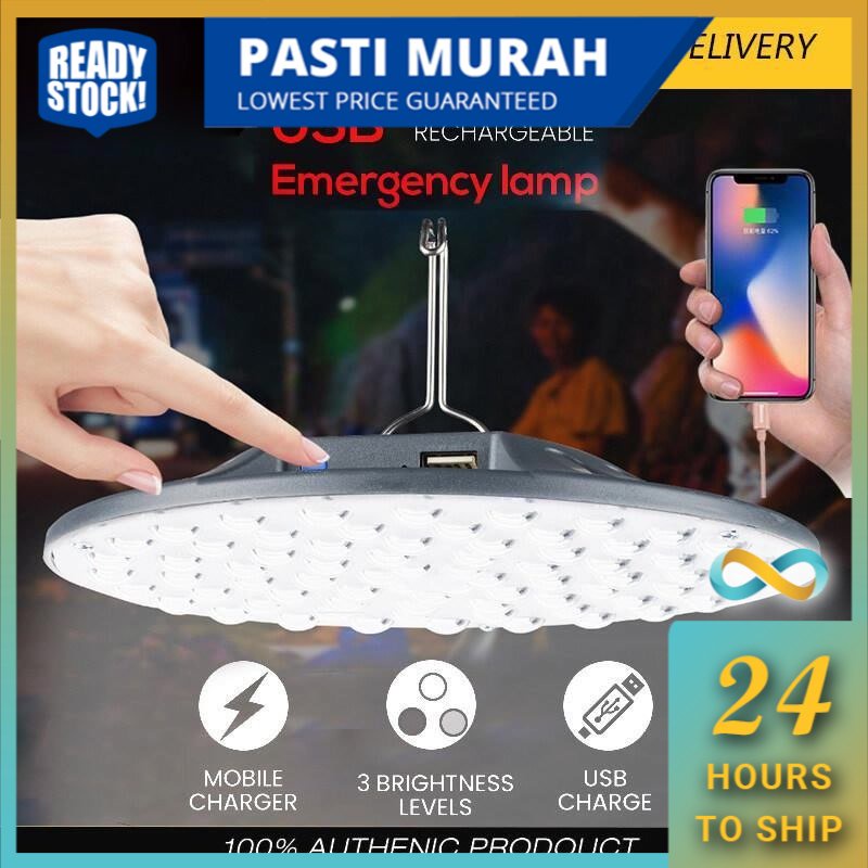 400W Rechargeable light led light bulb emergency light / lampu pasar ...