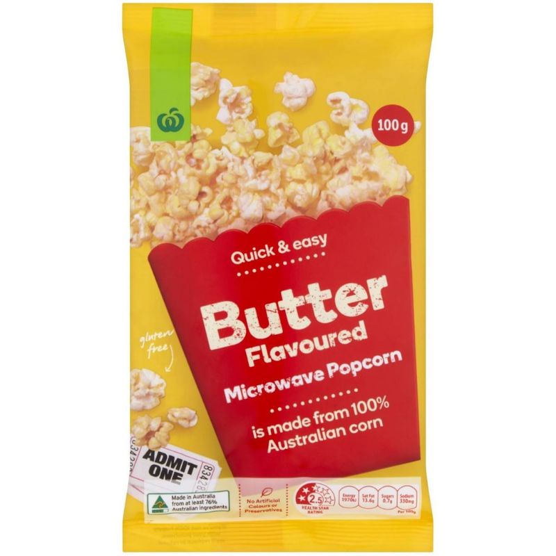 Woolworths Microwave Popcorn Butter Flavoured(100g) | Shopee Malaysia