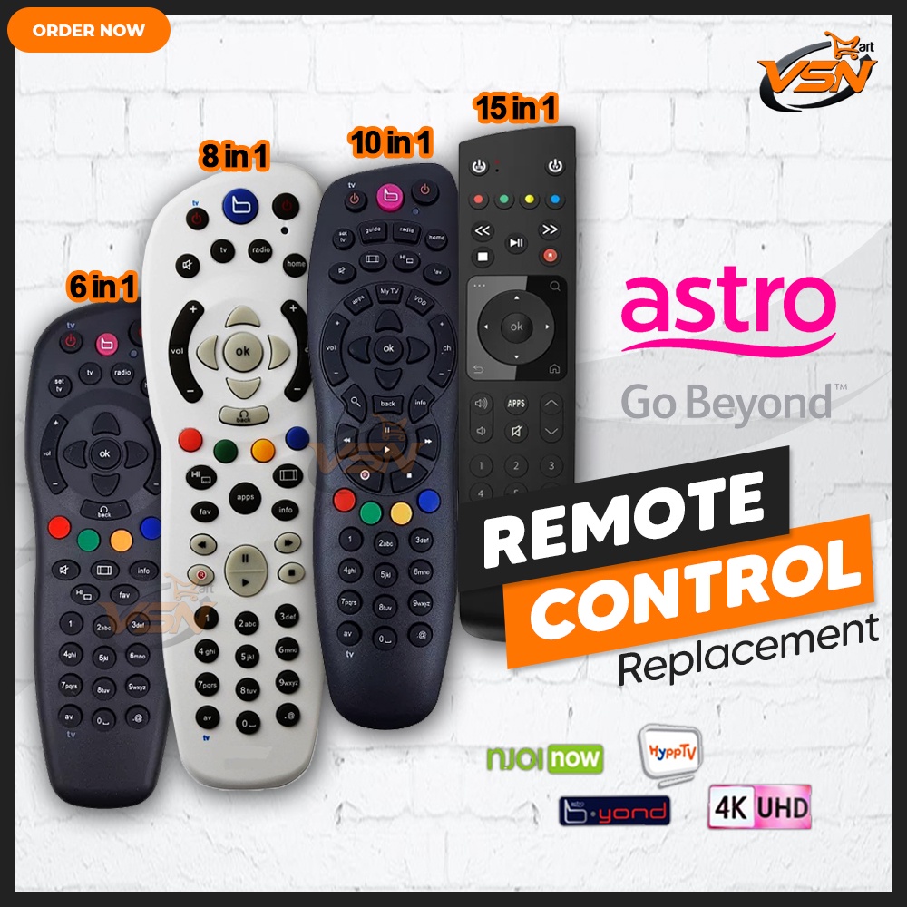 10 in 1/8 in 1/6 in 1 /15 in 1 ASTRO Remote Control for HYPP/BYOND/PVR ...