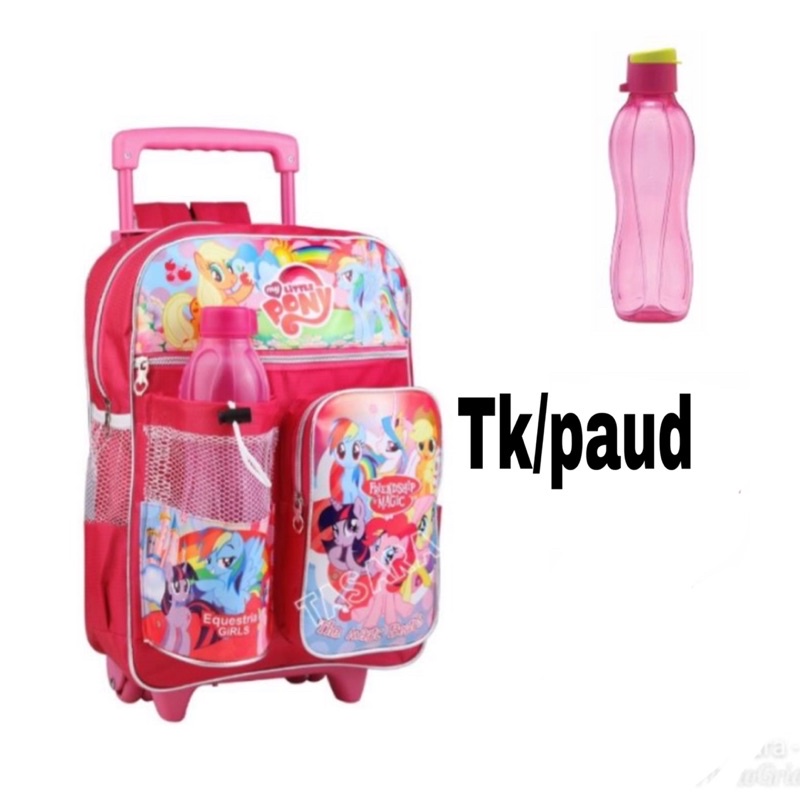 Girls Push Suitcase Wheeled Trolley School Backpack LOL Unicor Pony Bts ...