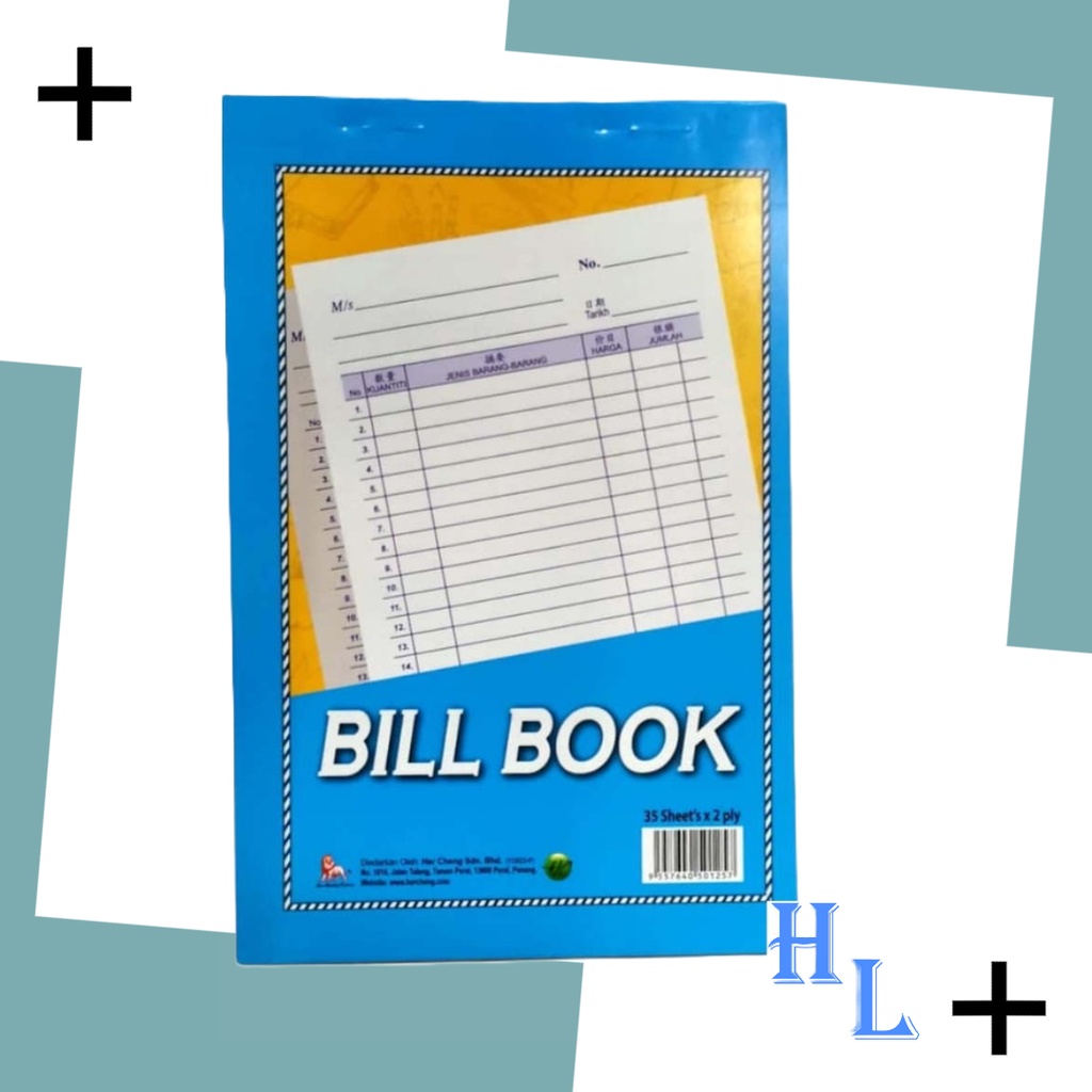 Bill Book 2ply / Buku Bil Biasa 131mm x 192mm / 5 x 8 Inch | Shopee ...