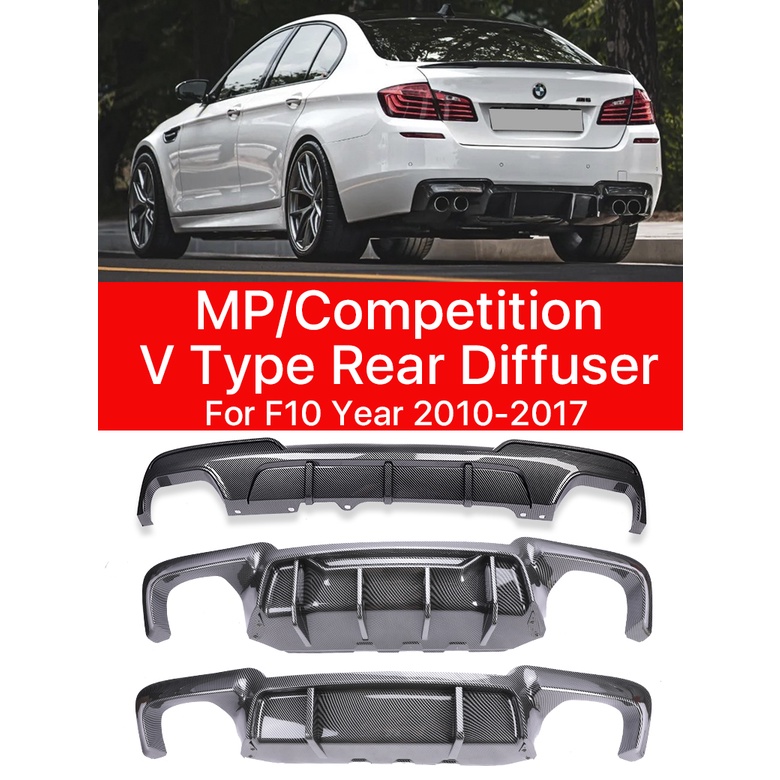 Carbon Fiber Rear Bumper Diffusor Lip V Type Competition Diffuser For ...