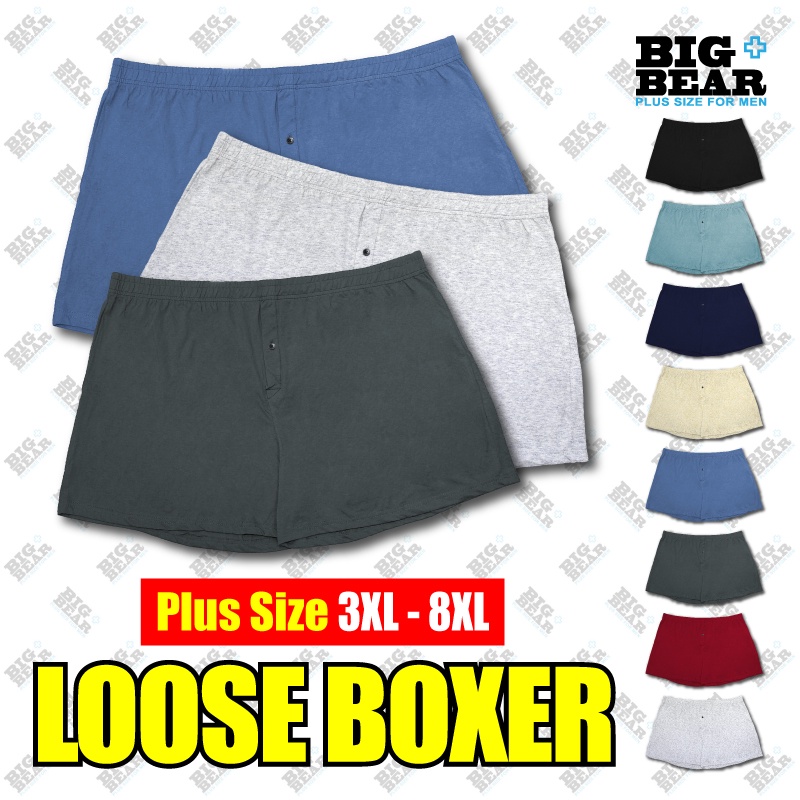 🇲🇾 3XL - 5XL Plus Size Boxer Seluar Boxer Saiz Besar Big Size Boxer ...