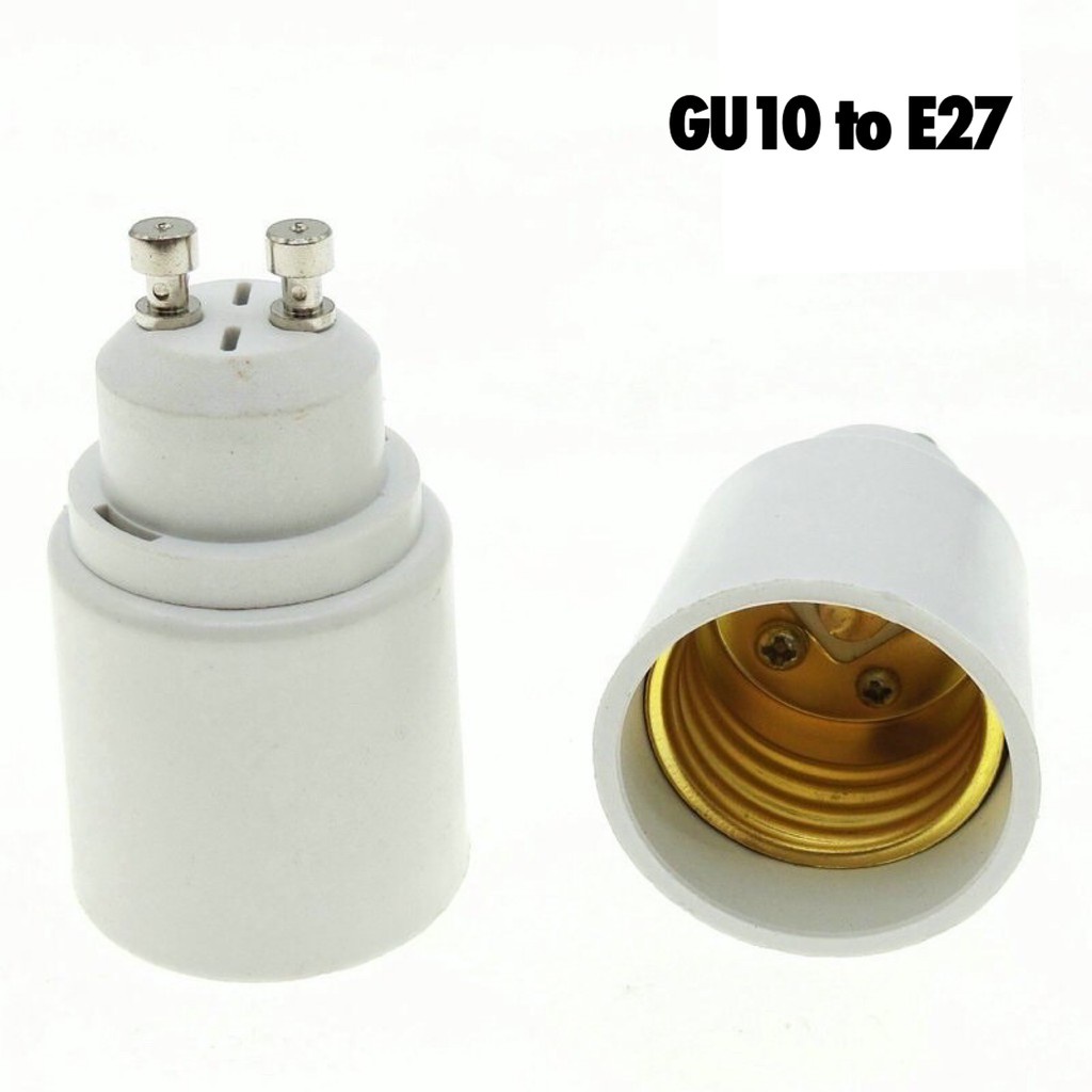 GU10 to E27 LED Light Bulb Adapter Lamp Holder Converter Base Socket ...
