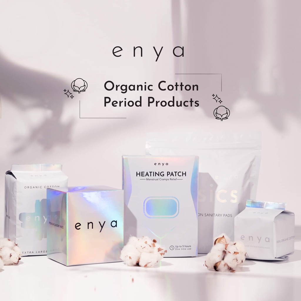 ENYA Organic Cotton Sanitary Pads (Regular Day pads 24cm/Night 28.5cm/Overnight and Maternity ...