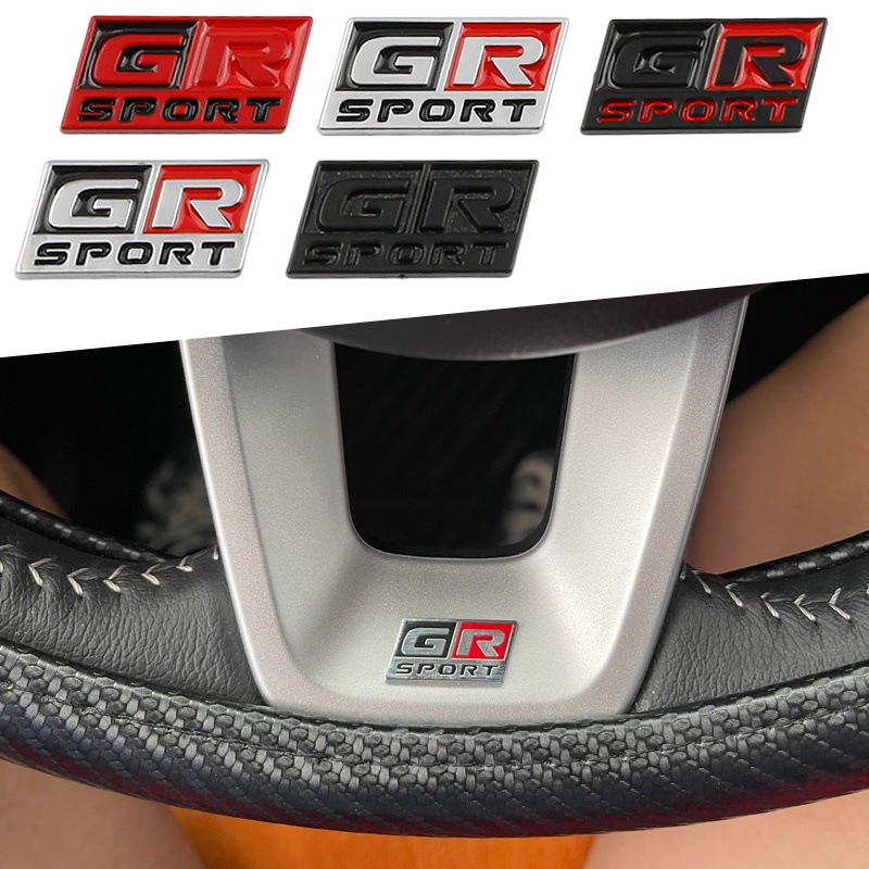 3D metal GR SPORT logo Steering wheel emblem center console decoration ...