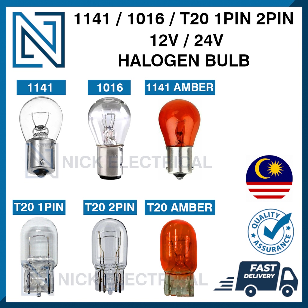 Universal 12V 24V Car Lorry Halogen Bulb Mentol - 1156 / 1141 / 1016 ...