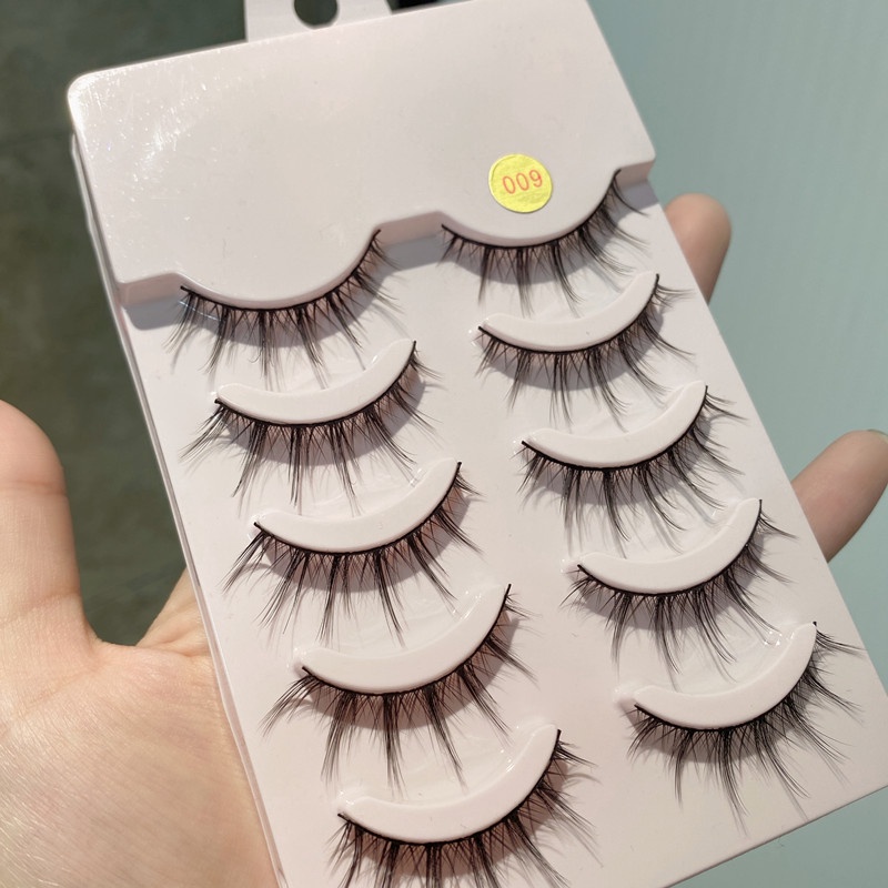 (Free Glue) 5pairs 3D Fairy Princess Comics Eyelashes Lashs Natural ...