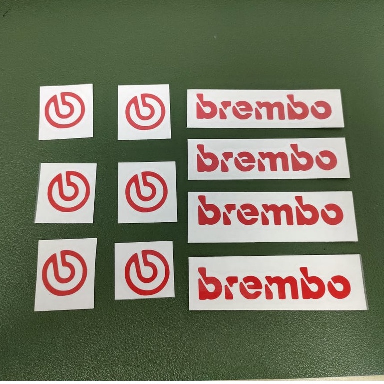1PC STICKER Red Logo Sticker Brake Caliper Sticker Logo M3 P34 Red Logo ...