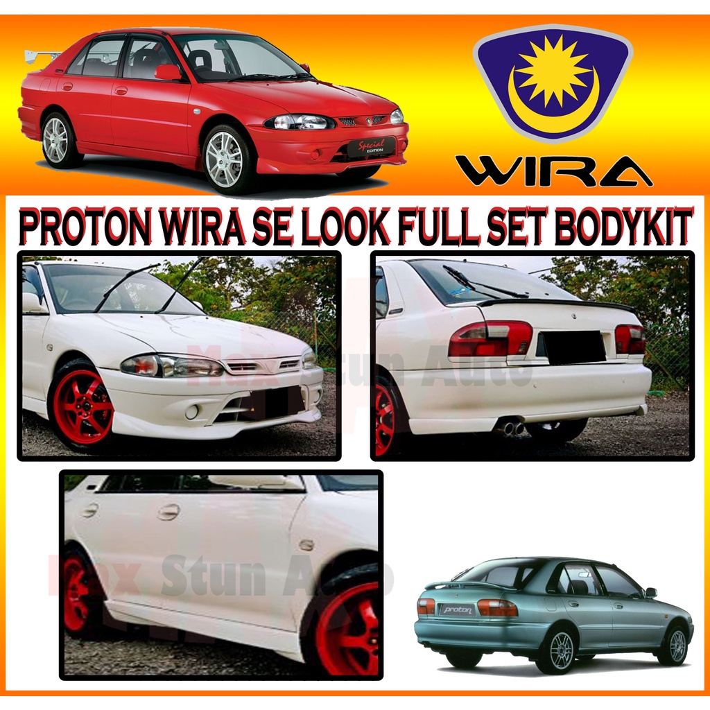 PROTON WIRA SEDAN SALOON AEROBACK SATRIA PUTRA SE LOOK FULL SET BODYKIT ...