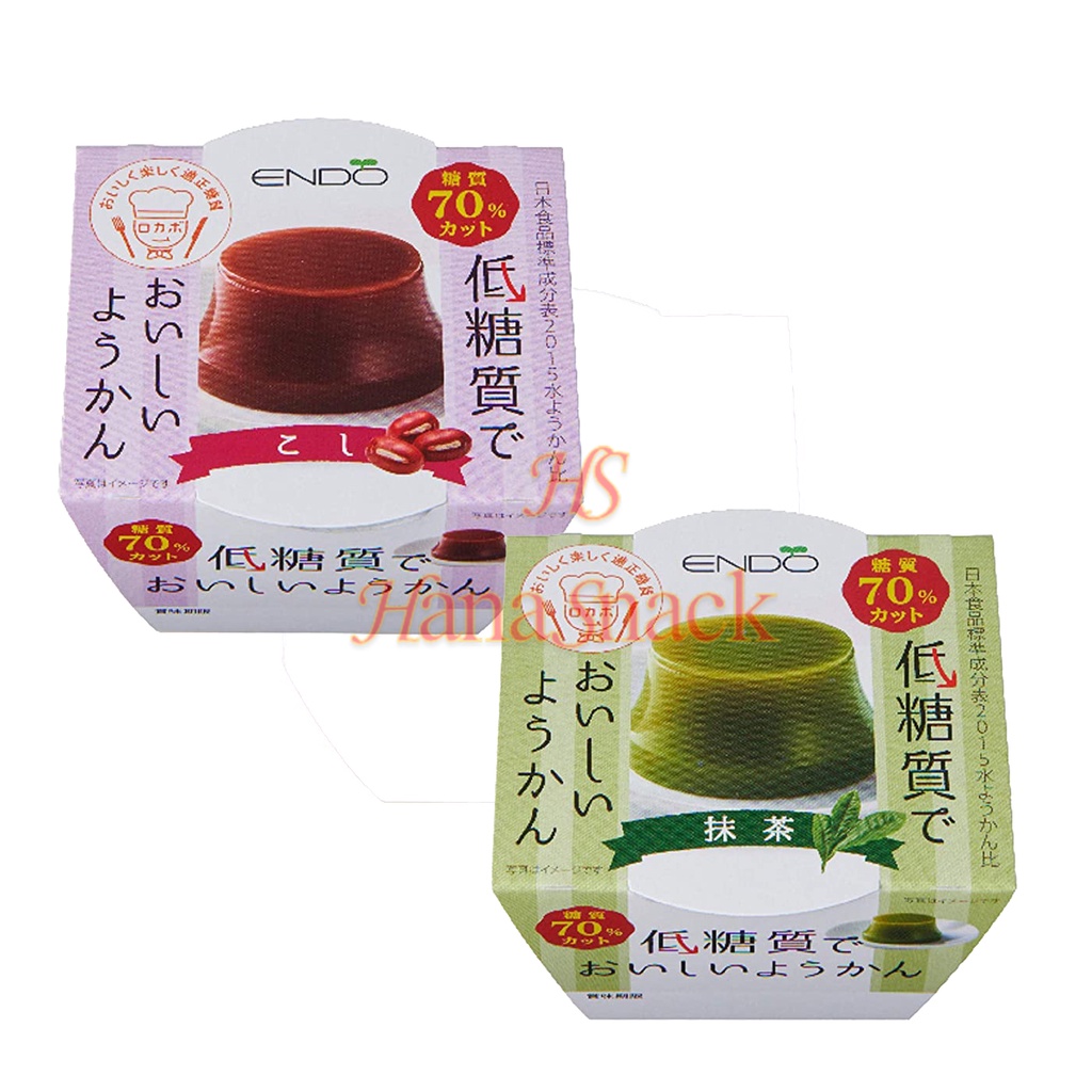 Endo Seian Low Carb Delicious Yokan Koshian Red Bean / Matcha 90g ...