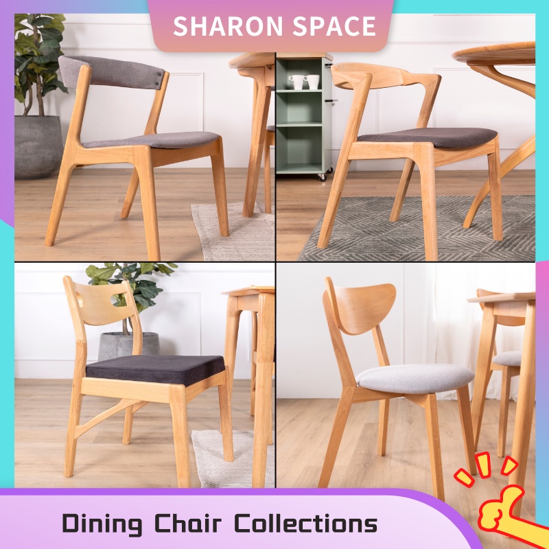 [SALES] Wooden Dining Chair Collections / Solid Rubberwood Dining Chair ...