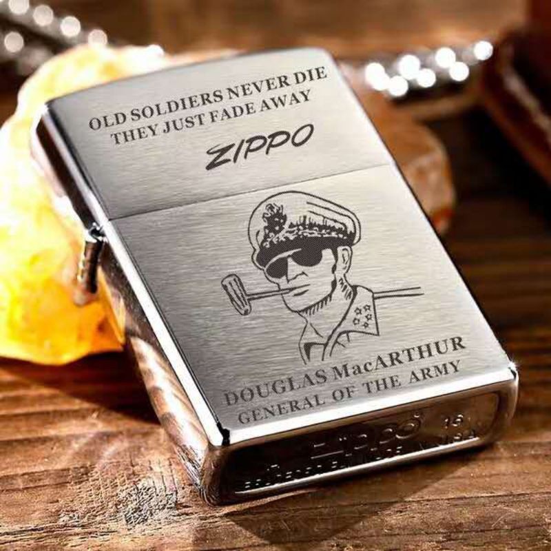 Zippo Silver Douglas Macarthur | Shopee Malaysia