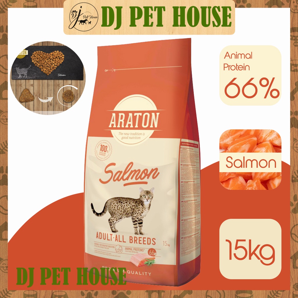 Araton Cat Adult Salmon Cat Dry Food 15Kg Makanan Kucing / 三文鱼口味猫粮 ...