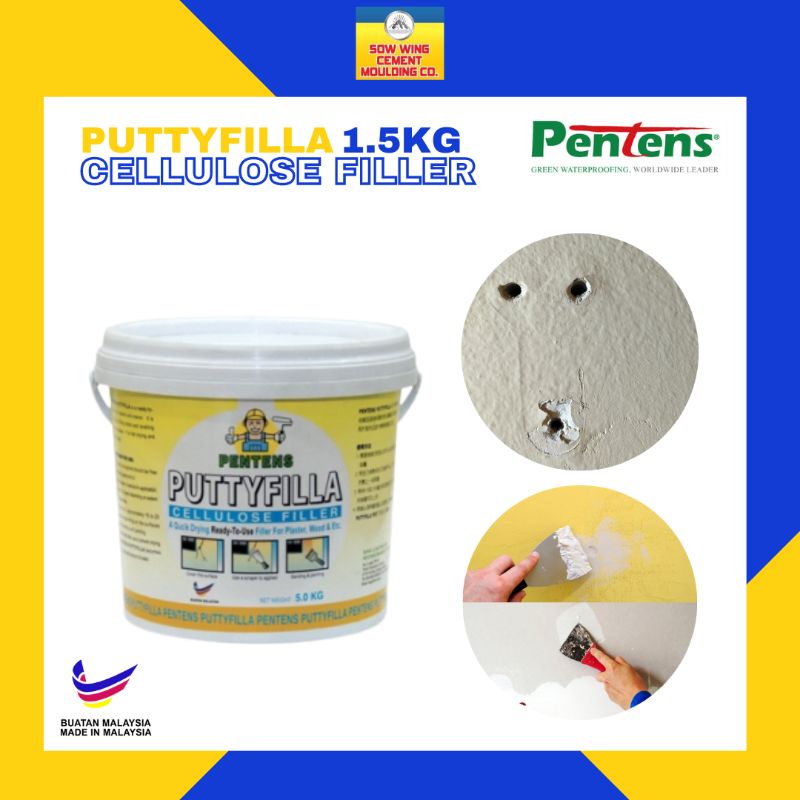 PuttyFilla PENTENS Cellulose Filler (1.5kg) | Shopee Malaysia
