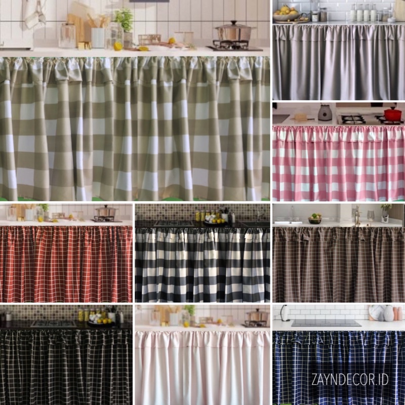 KITCHEN UNDER CURTAIN CURTAINS HEIGHT 50,60,70,75,80,85 MINIMALIST ...