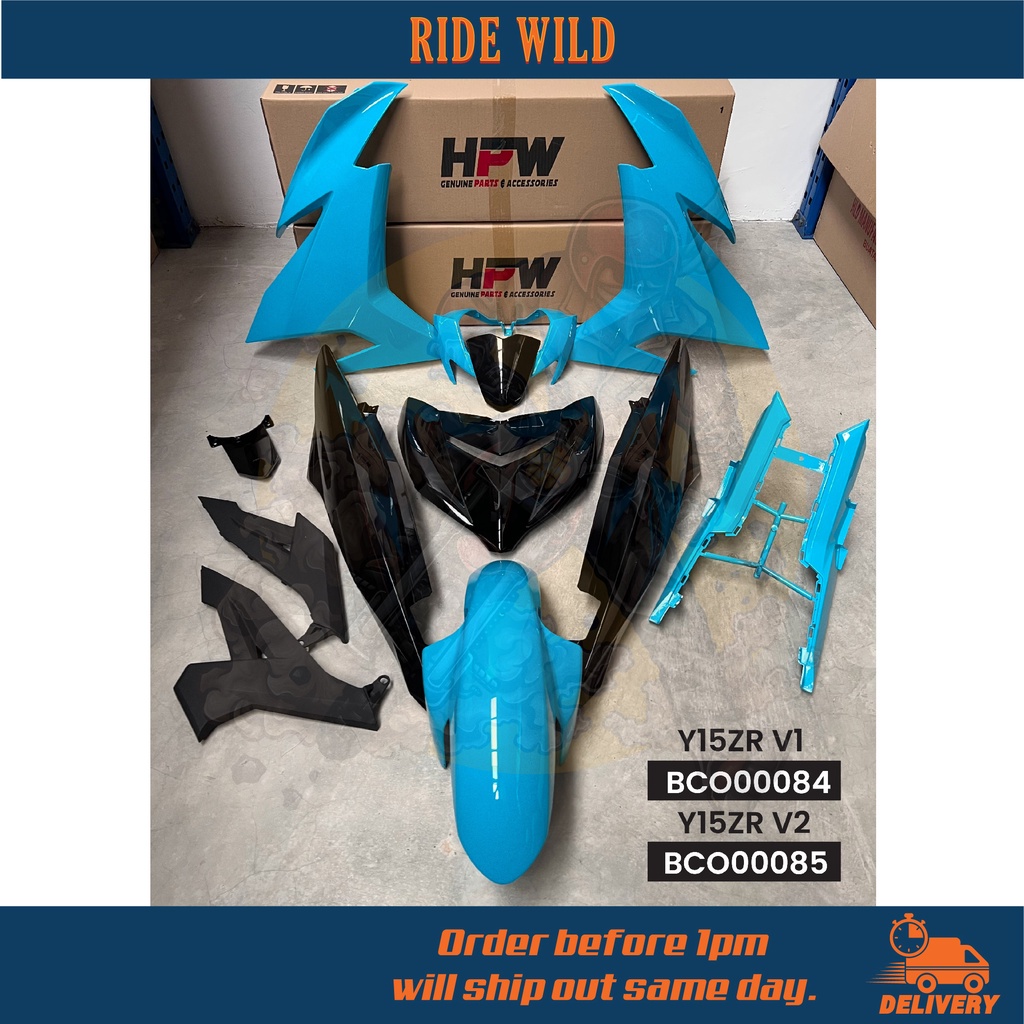 RIDE WILD YAMAHA Y15 Y15zr V1 V2 V3 Coverset kosong grey/blue/black ...