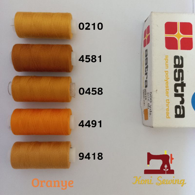 Astra Sewing Thread 500 Yards Original Yellow & Orange | Shopee Malaysia