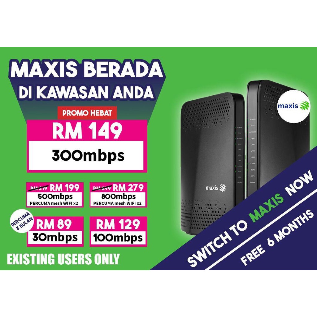 Maxis-Wifi promotion to install | Shopee Malaysia