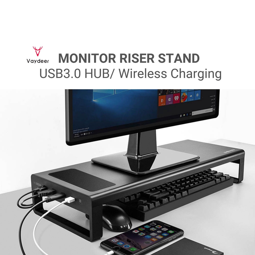 [ Local Ready Stocks ] VAYDEER Monitor Stand Aluminum with USB3.0 ...