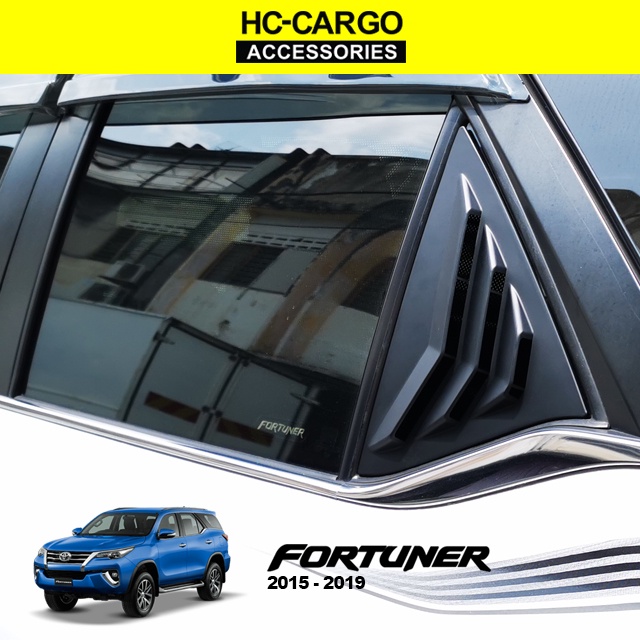 Toyota Fortuner 2015-2022 Black Rear Side Louver Cover Rear Door ...