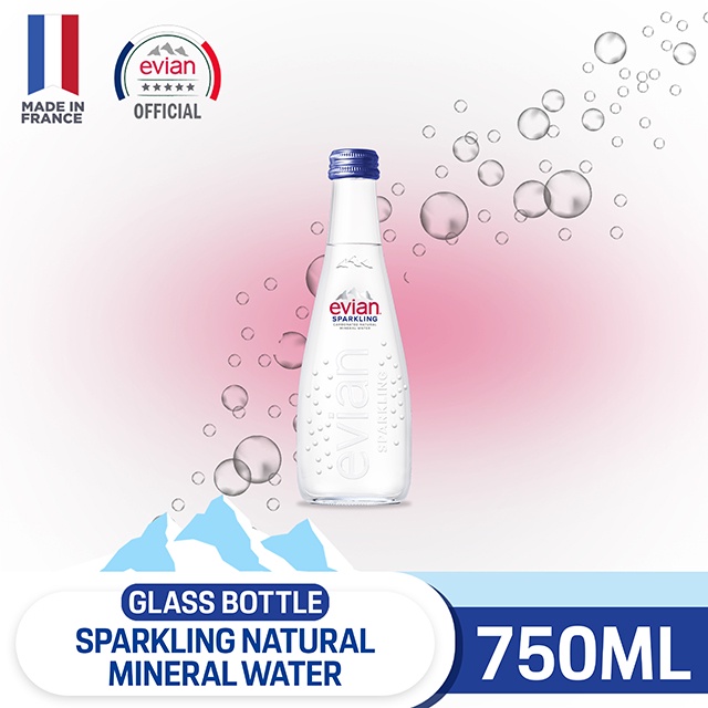 evian Sparkling Natural Mineral Water - Glass 330ml | Shopee Malaysia