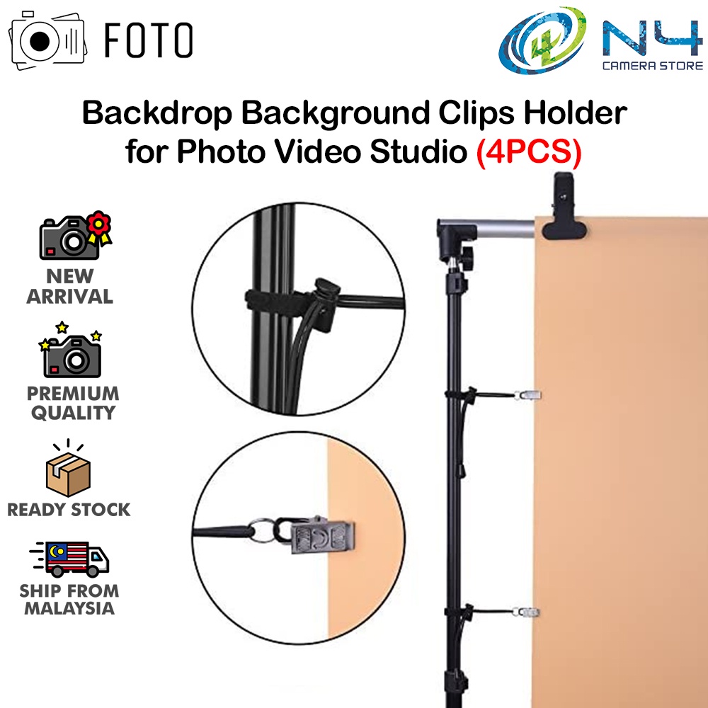 FOTO 4Pieces Photography Backdrop Background Side Clips For Photo ...