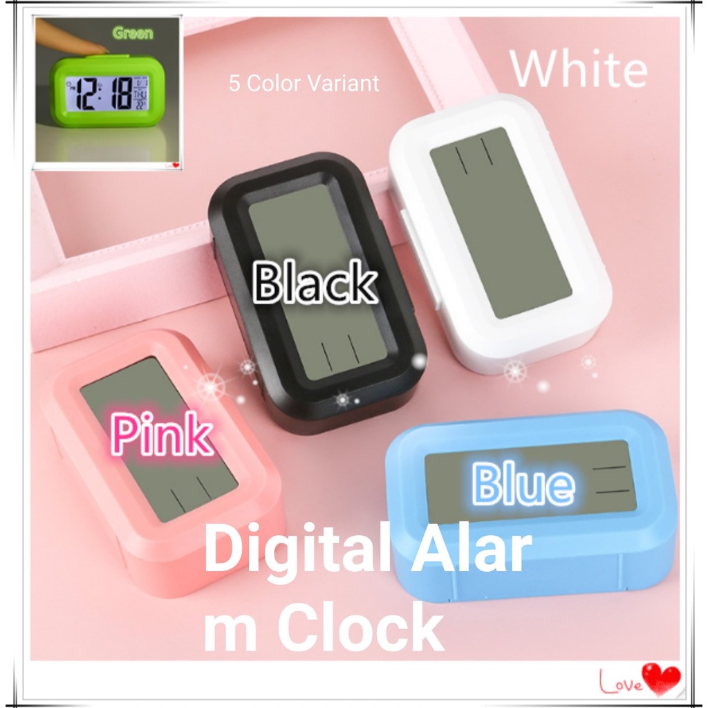 LED Digital Smart Temperature Snooze Alarm Student LCD Mute Backlight ...