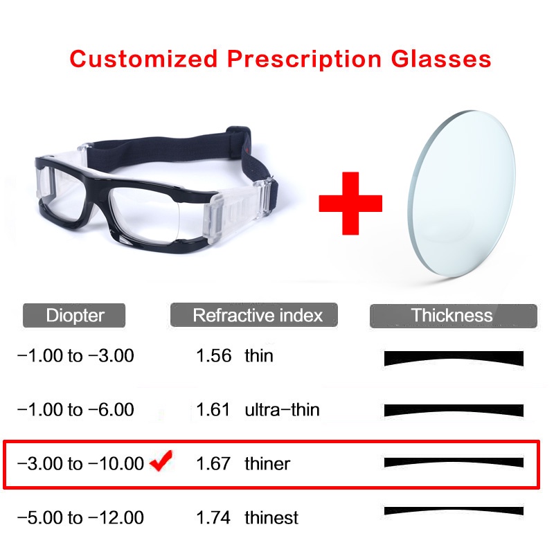 Sports Glasses Basketball Goggle Football Futsal Glasses Wider Vision ...