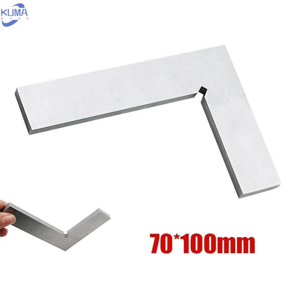 Silver Bladed 90Degree Angle Try Square Ruler Flat Corners Protractor ...