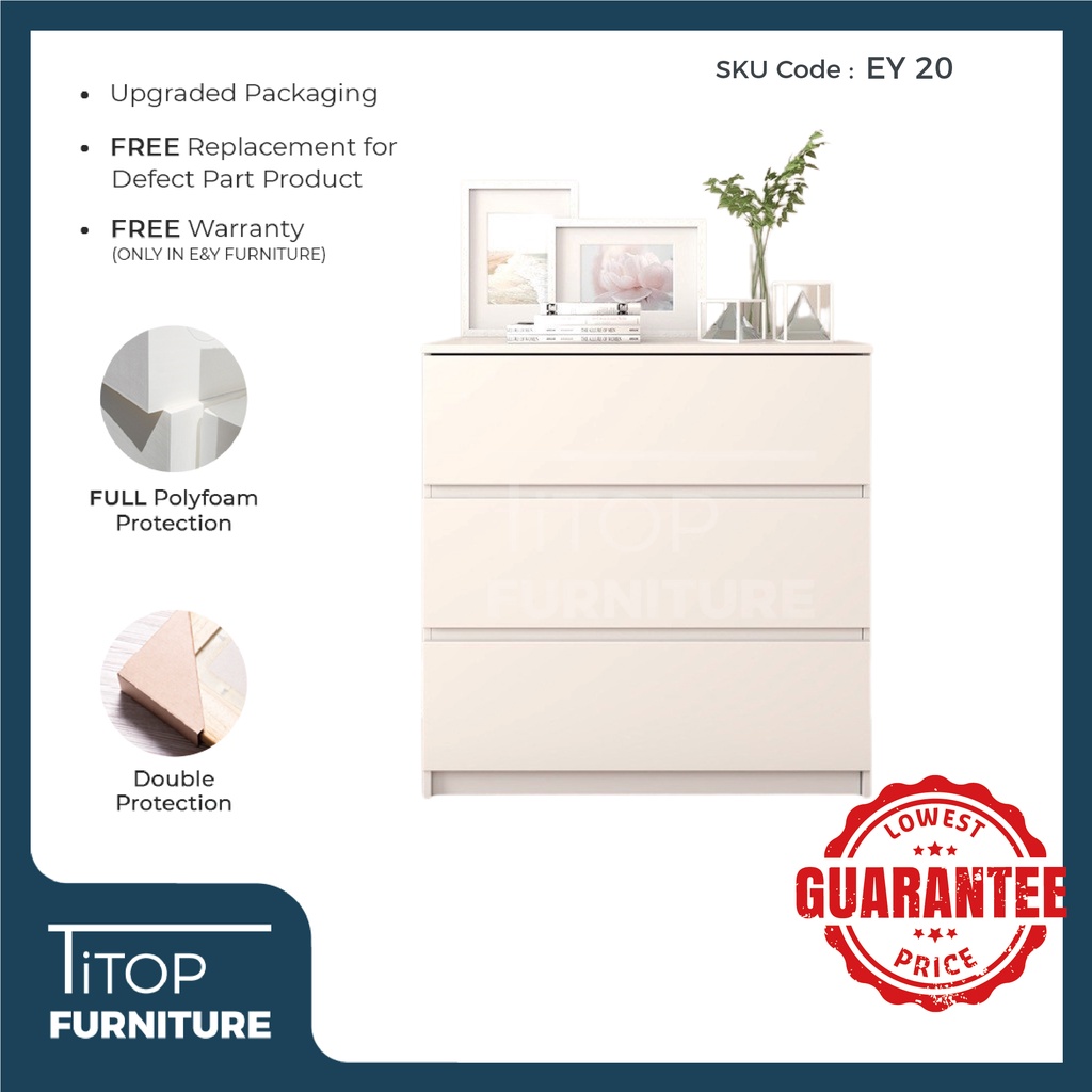 TIPTOP 3 Layers Chest Drawer Storage with Locker Big Size TTF-20 ...