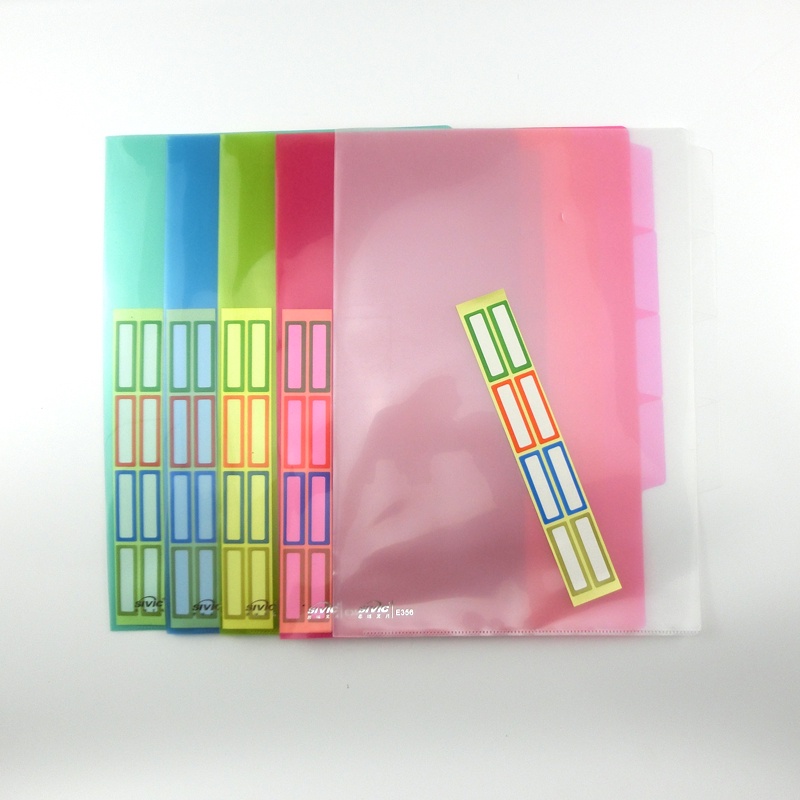 5pcs/set A4 L Shape File 3 Pockets with Index / File 3 Poket Dengan ...