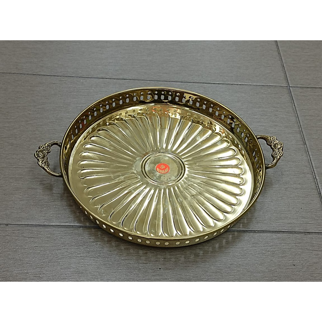 Premium BrassTraditional Pooja Plate/Arthi Thali/Thambulam for Pooja ...