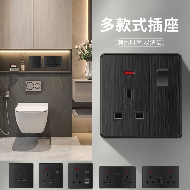 Modern Design High Quality 13A USB Switch Socket Plug 220V 13A USB ...