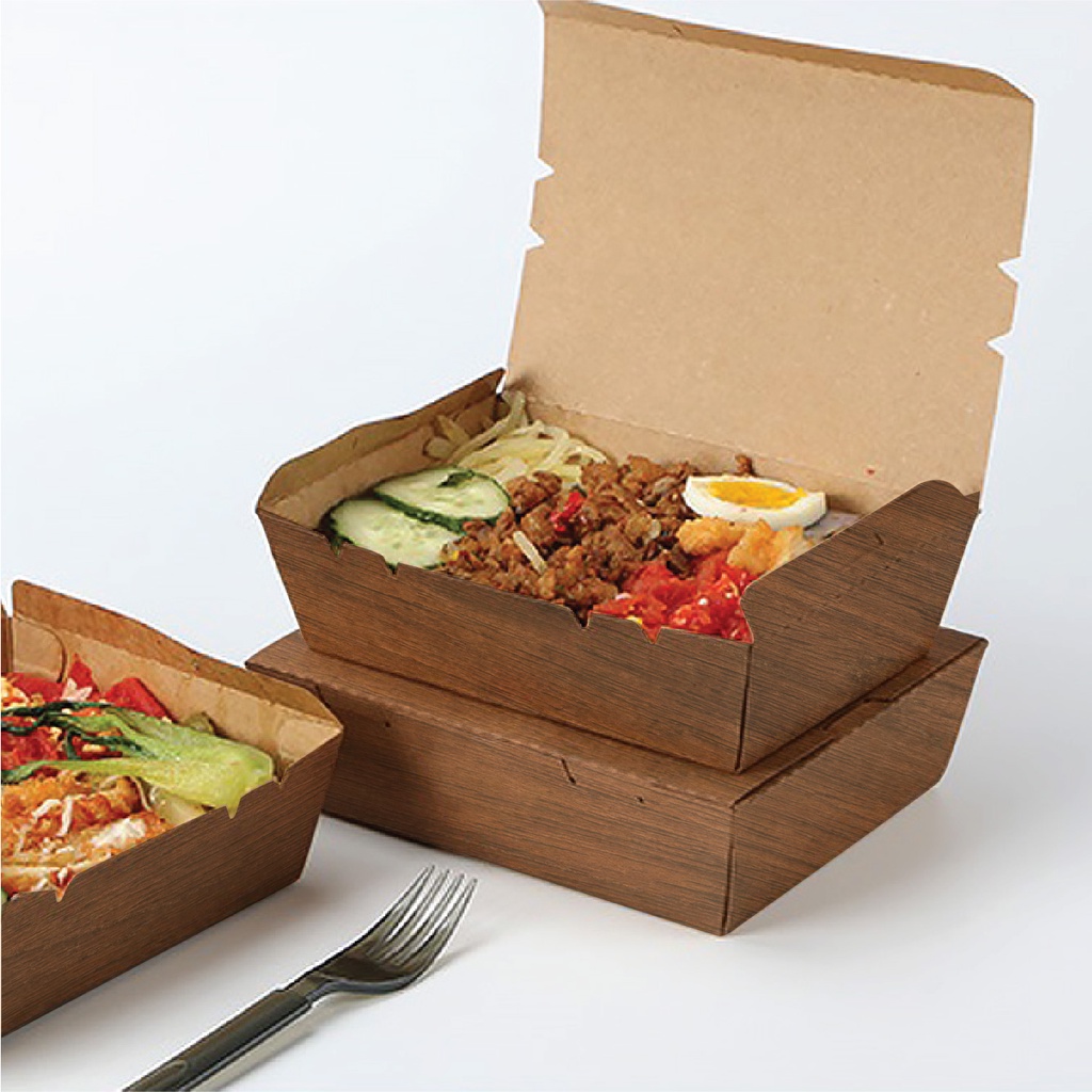 Paper Lunch Box 50 pcs / Kotak Nasi 50pcs | Shopee Malaysia