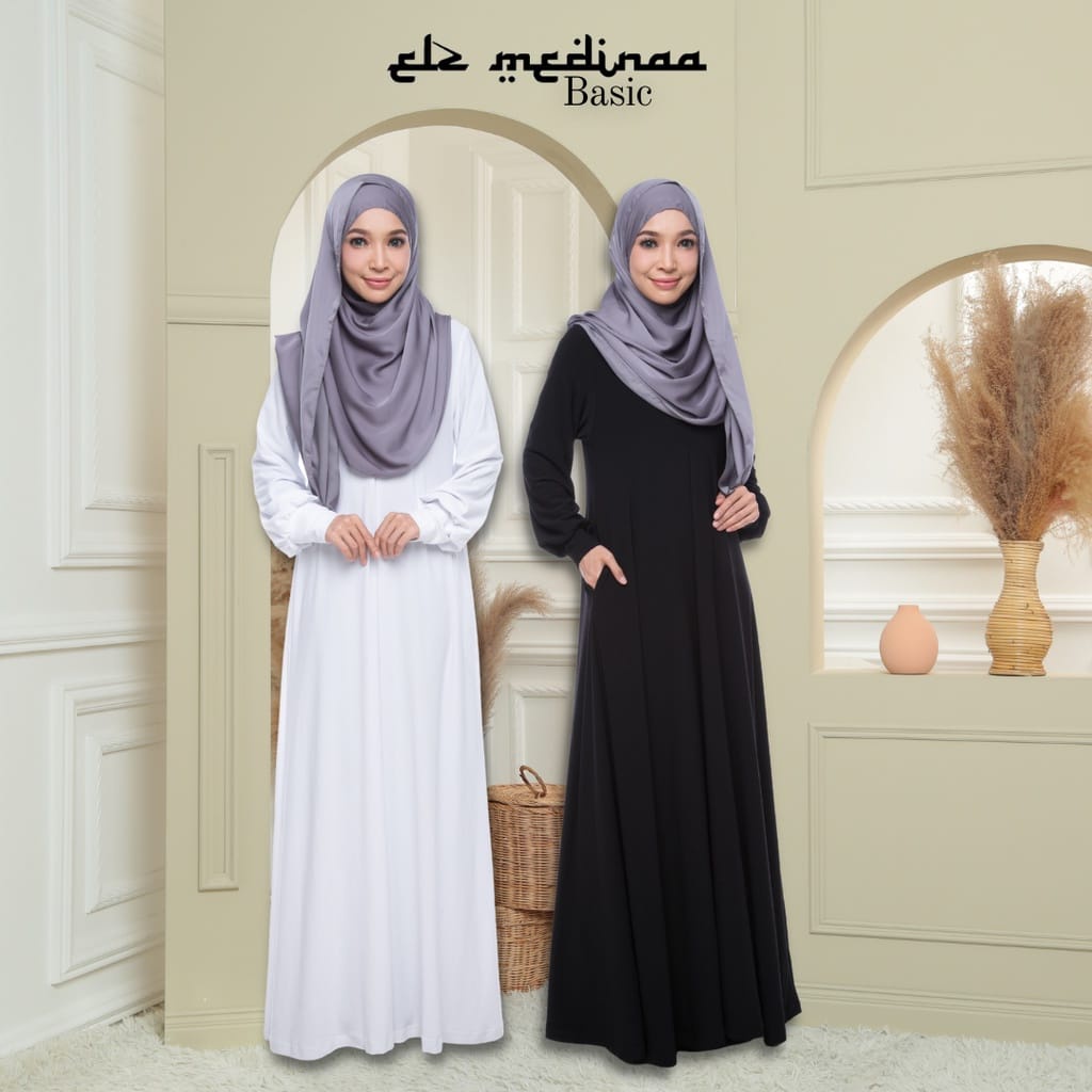 JUBAH BASIC MOSS CREPE PLAIN IRONLESS [JUBAH HAJI UMRAH PUTIH DAN HITAM ...