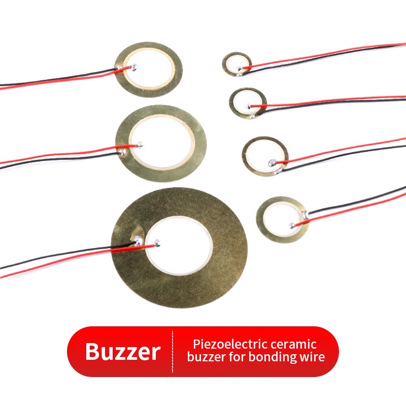 10PCS Buzzer Piezoelectric Piezo Ceramic Wafer Plate Dia 35MM 50MM,With wire 12MM 15MM 18MM 20MM ...