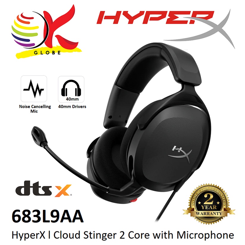 HYPER-X HYPERX CLOUD STINGER 2 CORE HEADPHONE HEADSET WITH DTS HEADPHONE:X SPATIAL AUDIO, SWIVEL ...