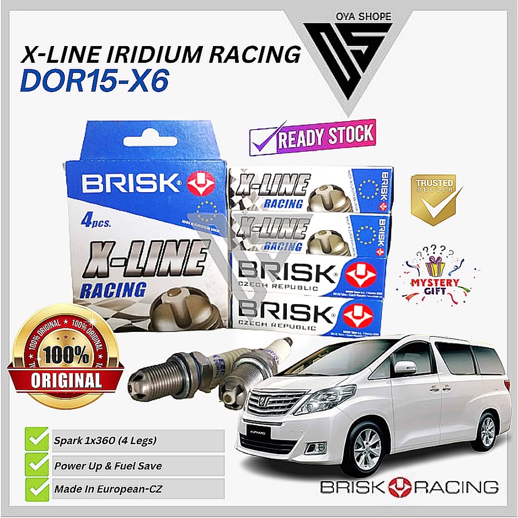 Brisk X-Line Racing Spark Plug Vios Alphard Camry Accord City Jazz ...