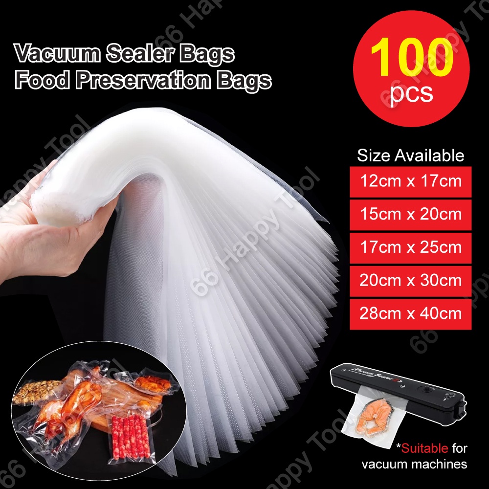 100pcs Vacuum Sealer Bags Food Preservation Embossed Bags Packaging For ...