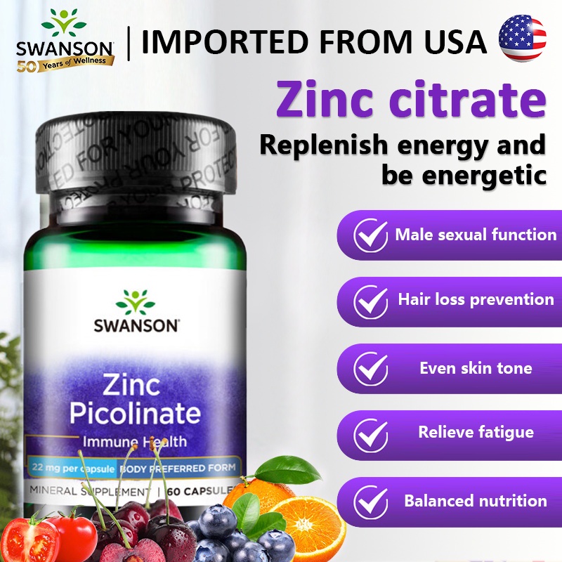Swanson zinc picolinate capsules adult zinc supplementation trace ...