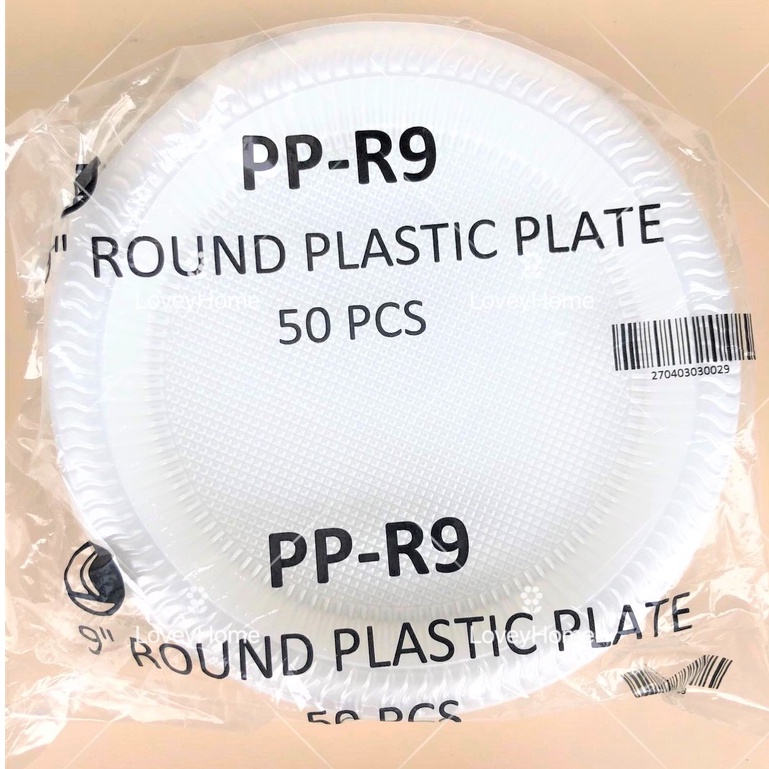 Disposable PP Plastic Plate 6''/7''/9''/10'' Party Buffet Food BBQ ...