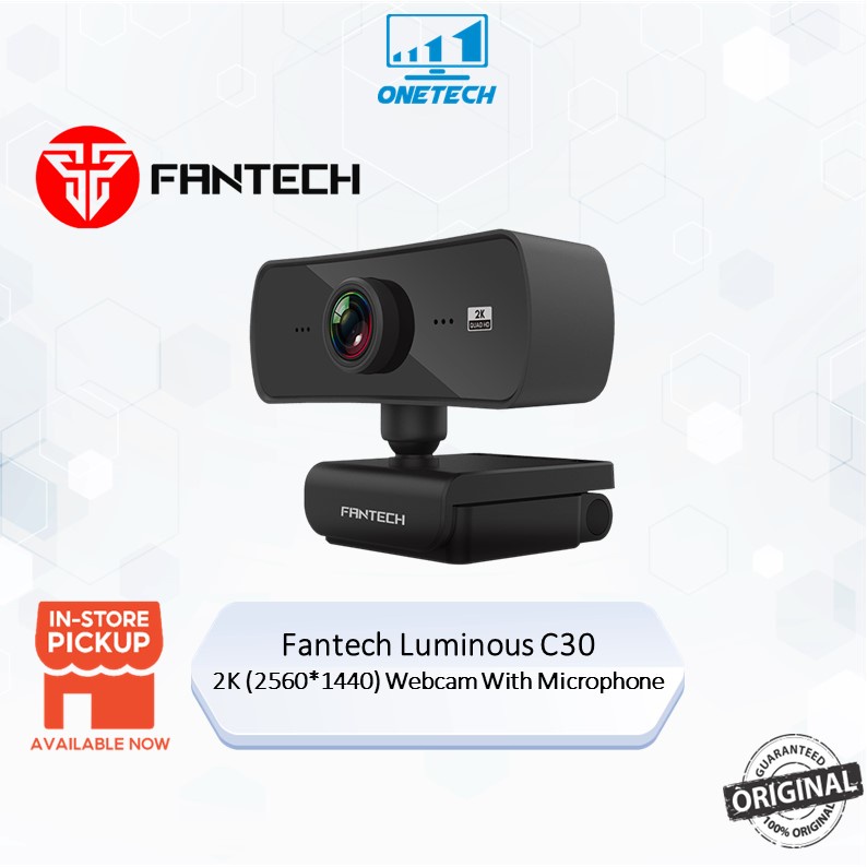 Fantech Luminous C30 QHD 2K Webcam With Built In Microphone For PC/Mac ...