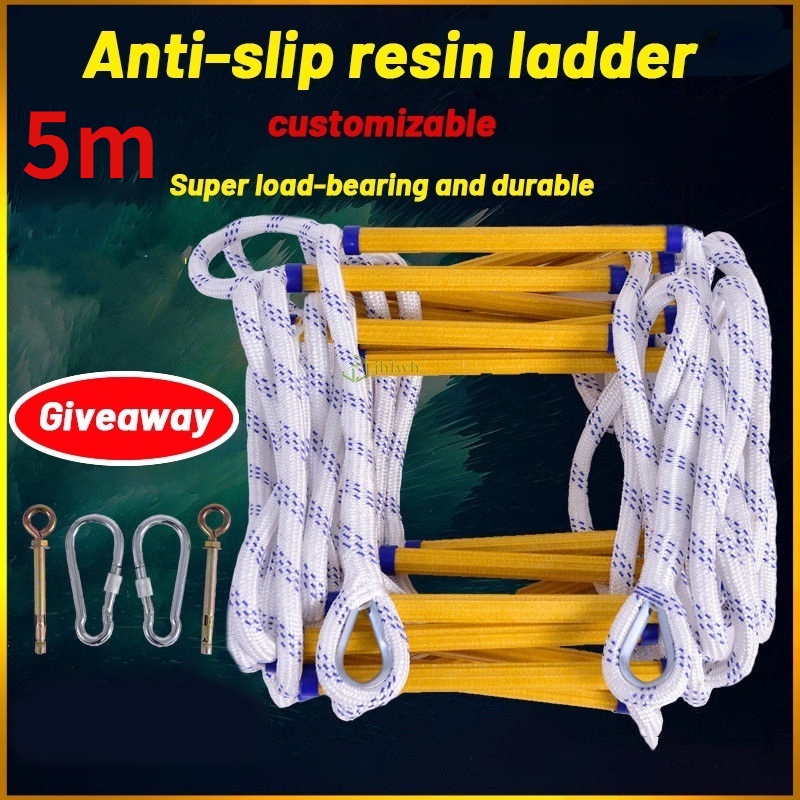 10M High quality emergency escape nylon rope ladder safety rescue rope ...