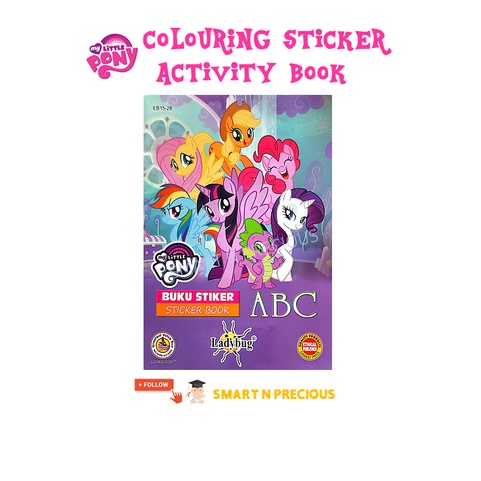 My Little Pony Colouring Sticker ABC Writing Book for Kids Art and ...