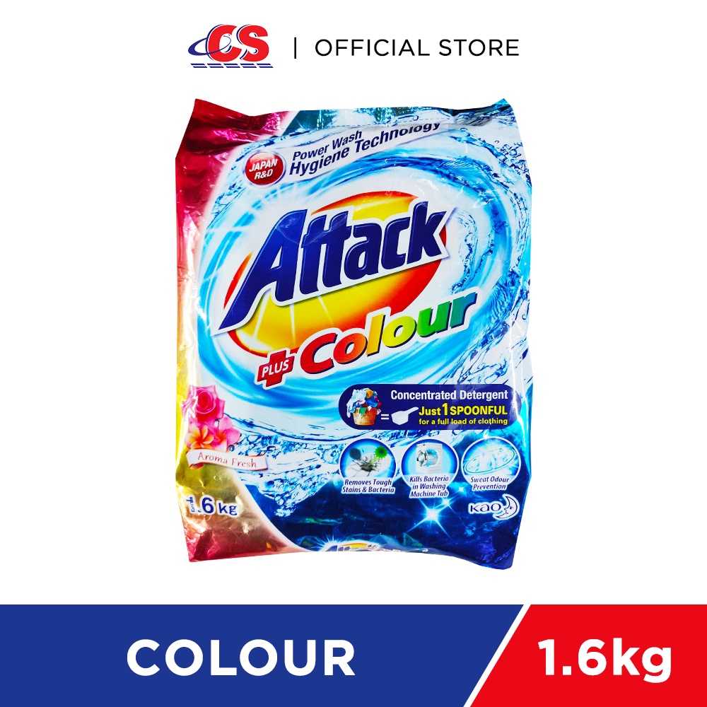 ATTACK Detergent Powder Plus Colour Aroma Fresh 1.6kg | Shopee Malaysia